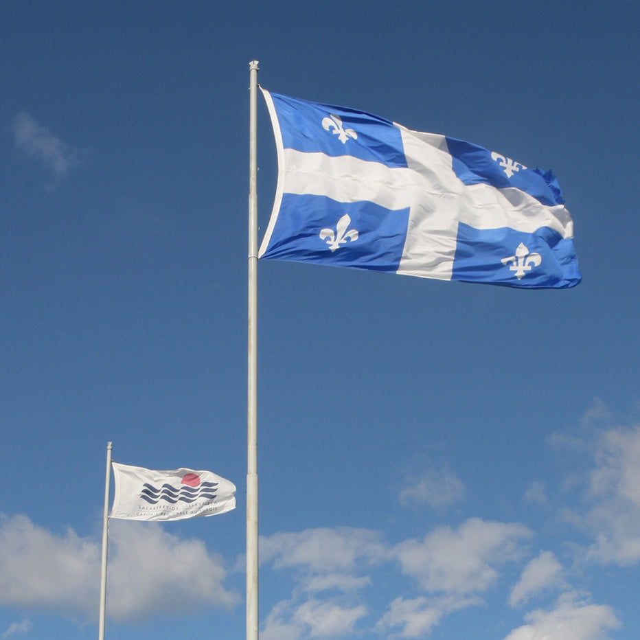 Drapeau du Québec 36"x54" - 210 deniers (41024) – Accent bleu du Québec