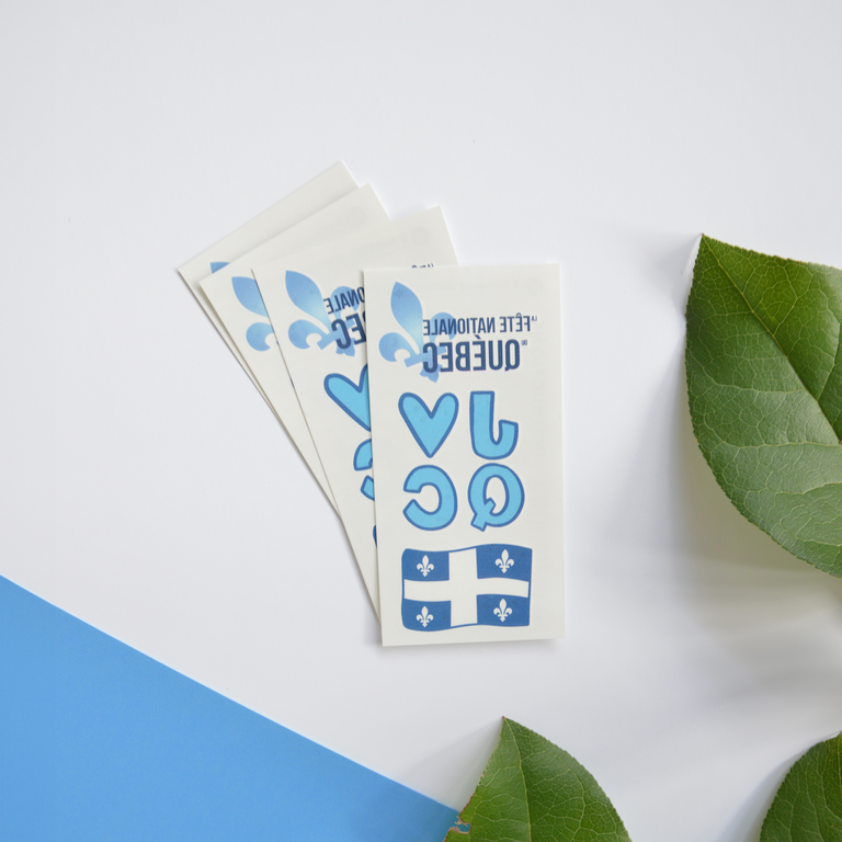 Tatouage - Québec (10011) – Accent bleu du Québec