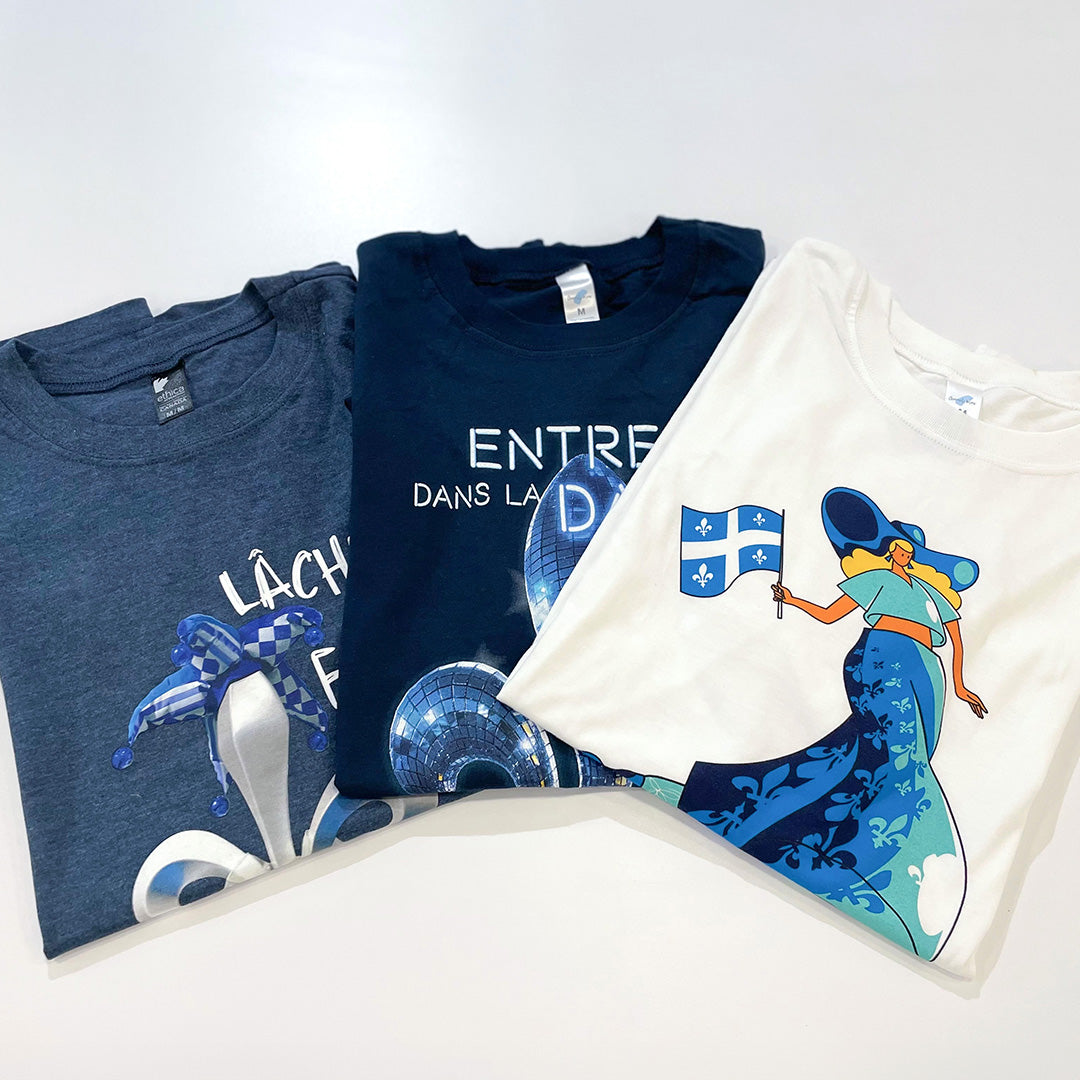 T-shirt thématique Fête nationale – Accent bleu du Québec