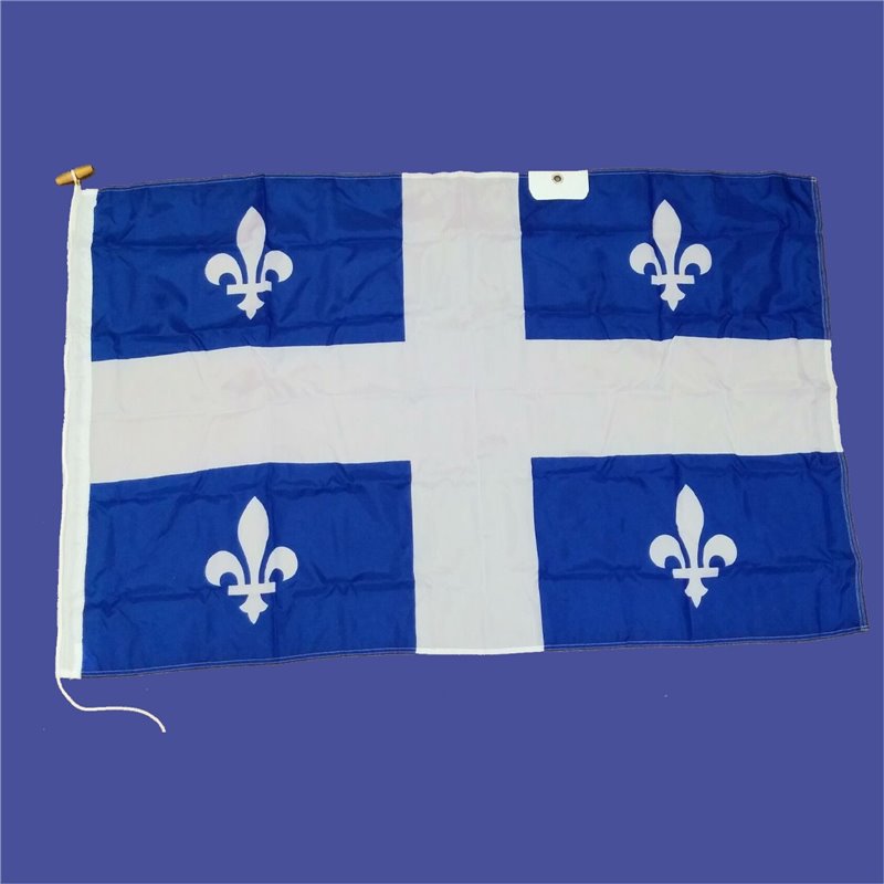 Drapeau du Québec avec œillet – Accent bleu du Québec