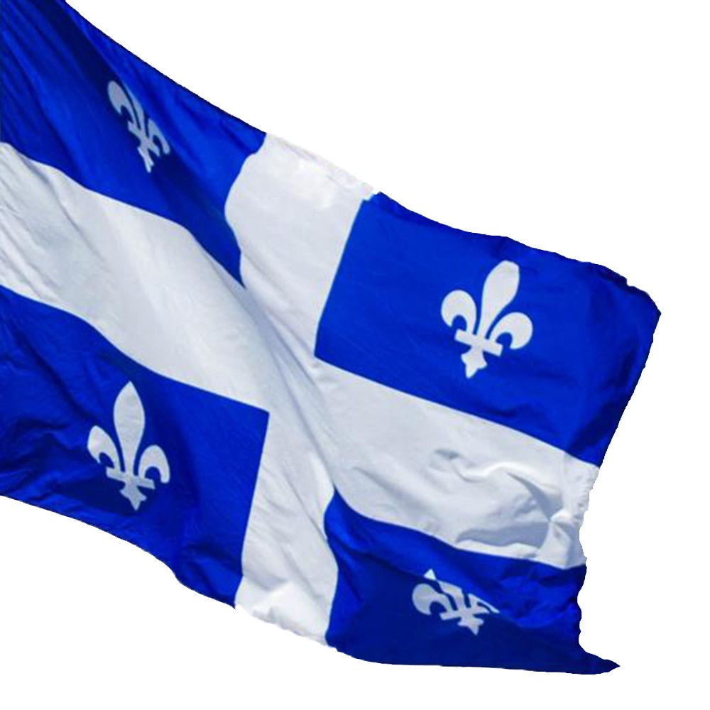 Drapeau du Québec 36"x54" - 210 deniers (41024) – Accent bleu du Québec