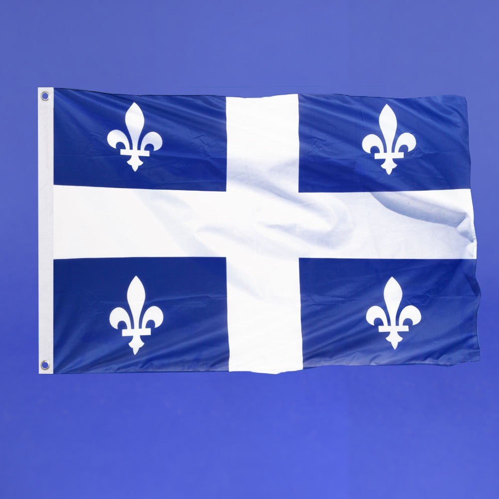 Drapeau du Québec pour bateau 12''x18'' (41011) – Accent bleu du Québec