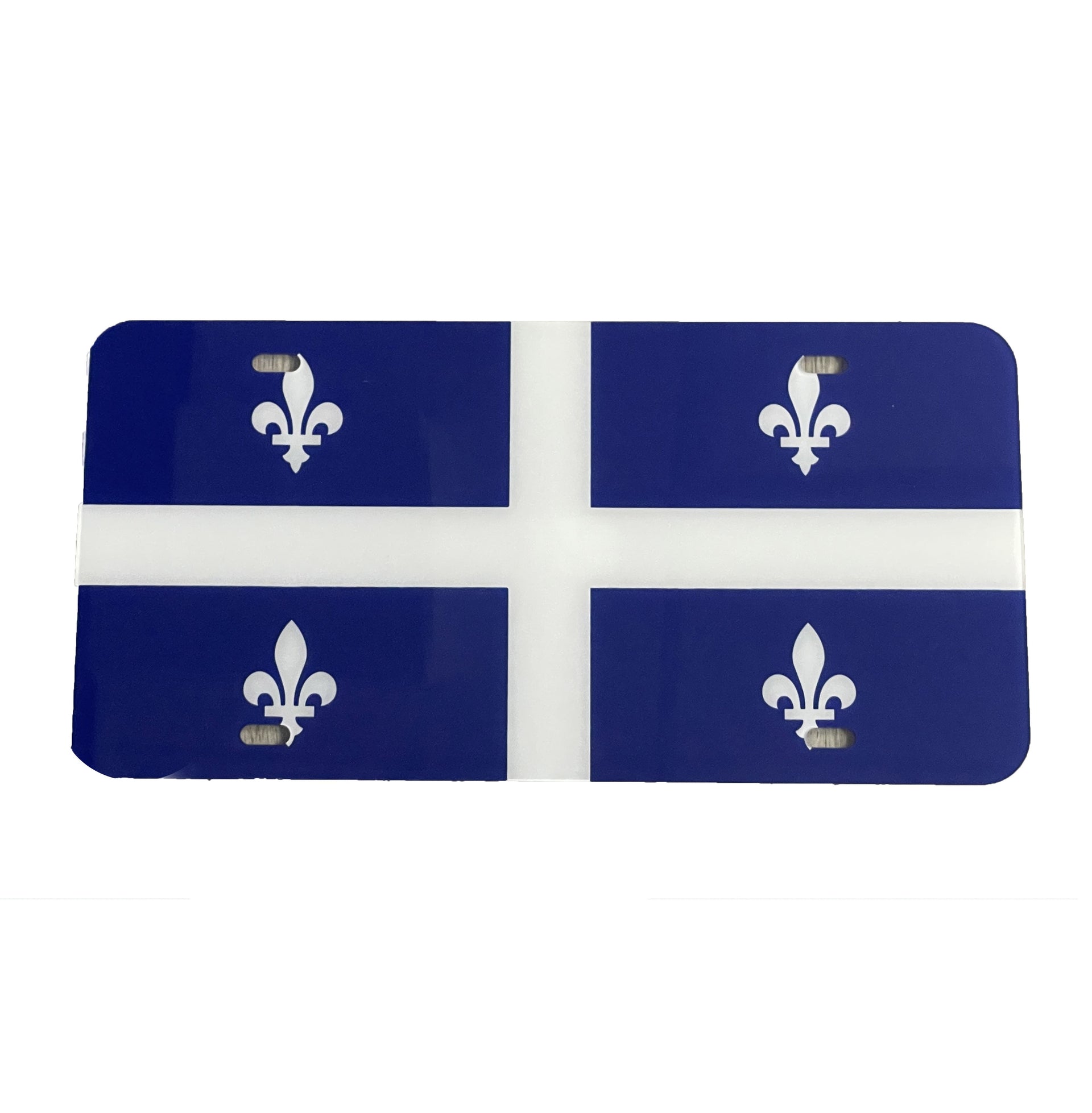 Plaque d'auto - Drapeau du Québec (31024) – Accent bleu du Québec